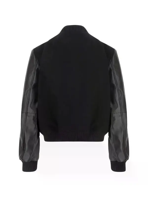 Just Cavalli Logo Patch Panelled Bomber Jacket