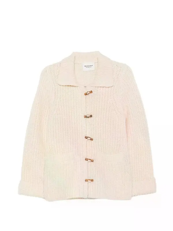 MARANT ETOILE Delinda Ribbed Cardigan - Neutrals