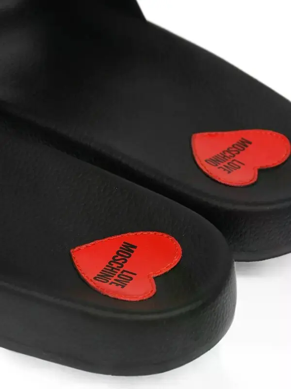 Moschino Heart-print Slides