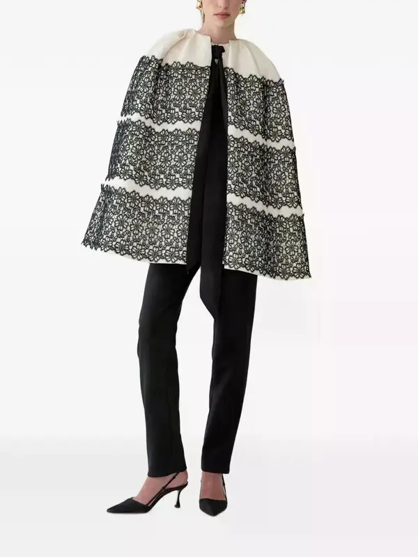 Carolina Herrera Lace-trimmed Cape
