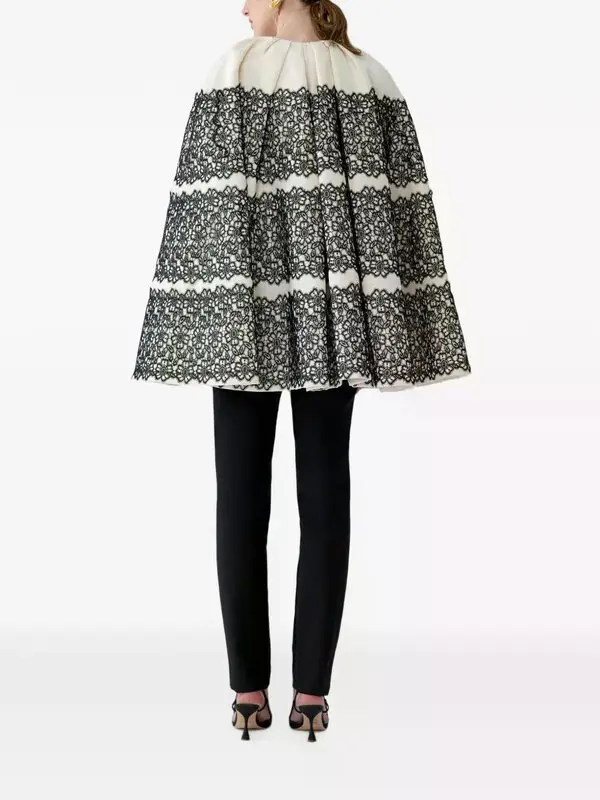 Carolina Herrera Lace-trimmed Cape