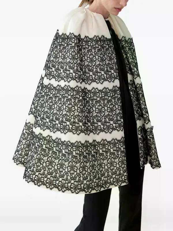 Carolina Herrera Lace-trimmed Cape