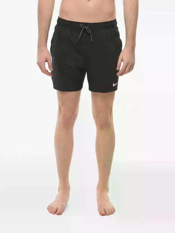 Nike Logo-print Elasticated Swim Shorts - Black