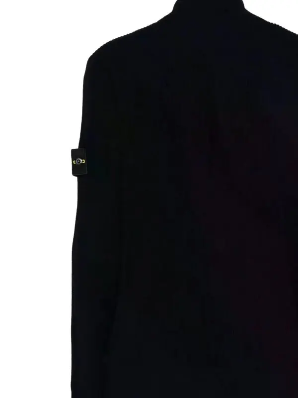 Stone Island 5100017 Full Rib Rws Wool Zip-up Jumper