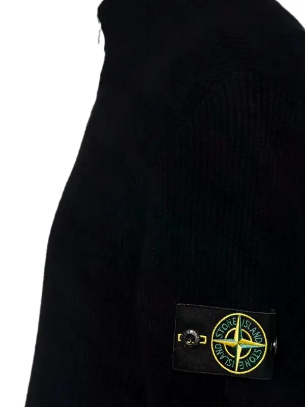 Stone Island 5100017 Full Rib Rws Wool Zip-up Jumper