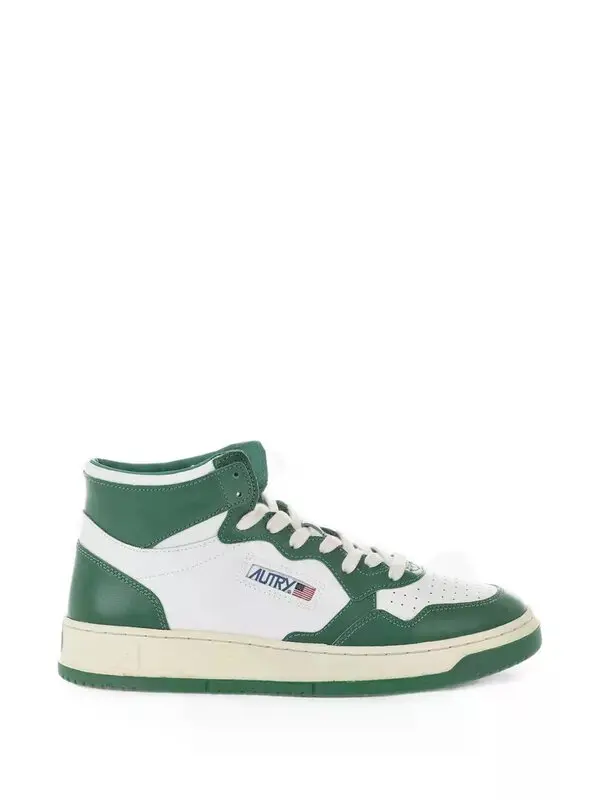 AUTRY Medalist Bicolor Leather Sneakers - Green