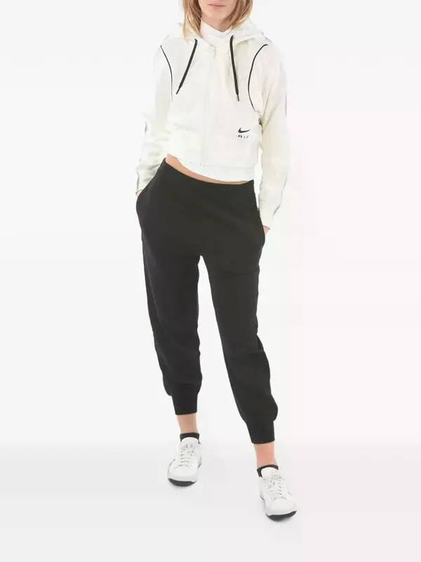 Nike Logo Print Cropped Hoodie