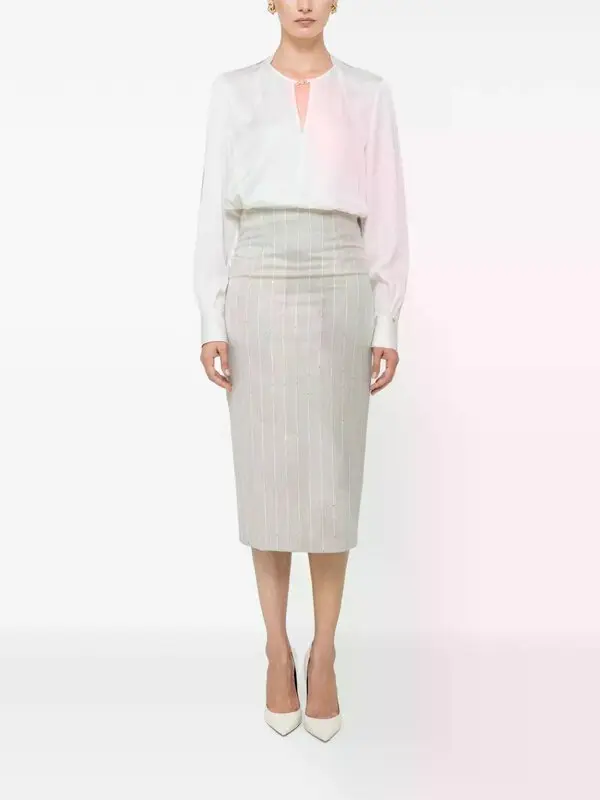 NISSA Sequins Detail Midi Skirt