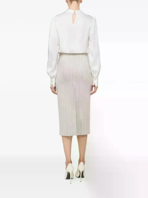 NISSA Sequins Detail Midi Skirt