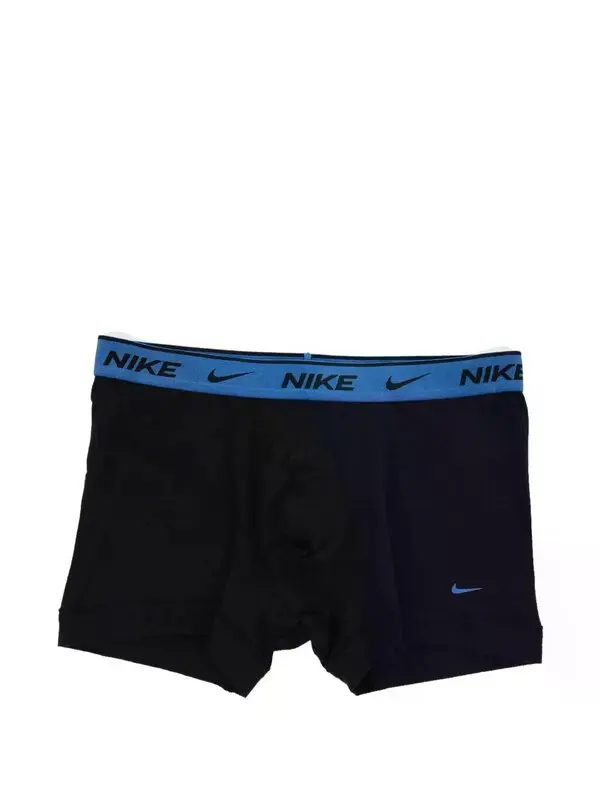 Nike Logo-waistband Stretch-cotton Boxers - Black