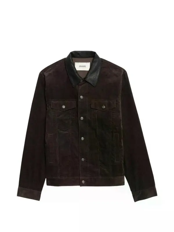 Zadig&Voltaire Velvet Jacket With Wing Patch - Brown