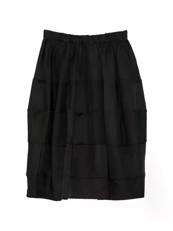 Comme Des Garçons Layered Raw-edge Skirt - Black