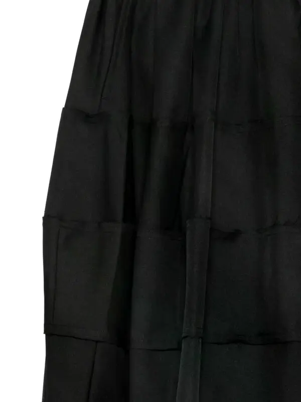 Comme Des Garçons Layered Raw-edge Skirt - Black