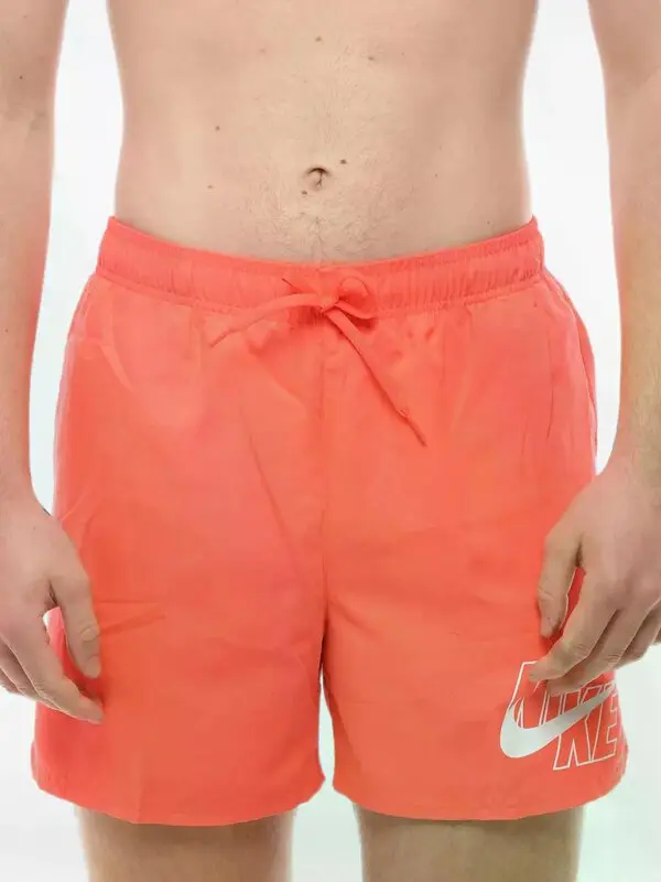 Nike Logo-print Drawstring Swim Trunks - Orange