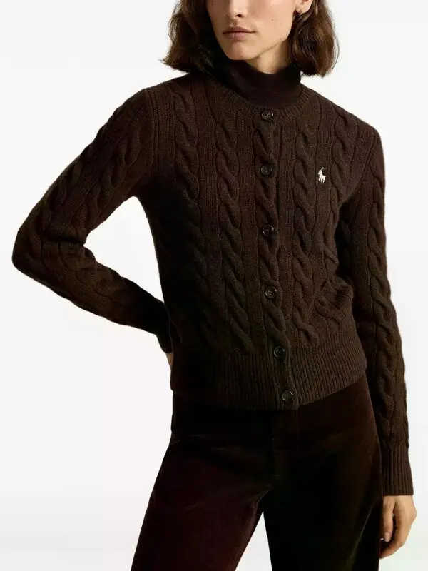 Polo Ralph Lauren Cable-knit Wool-cashmere Cardigan