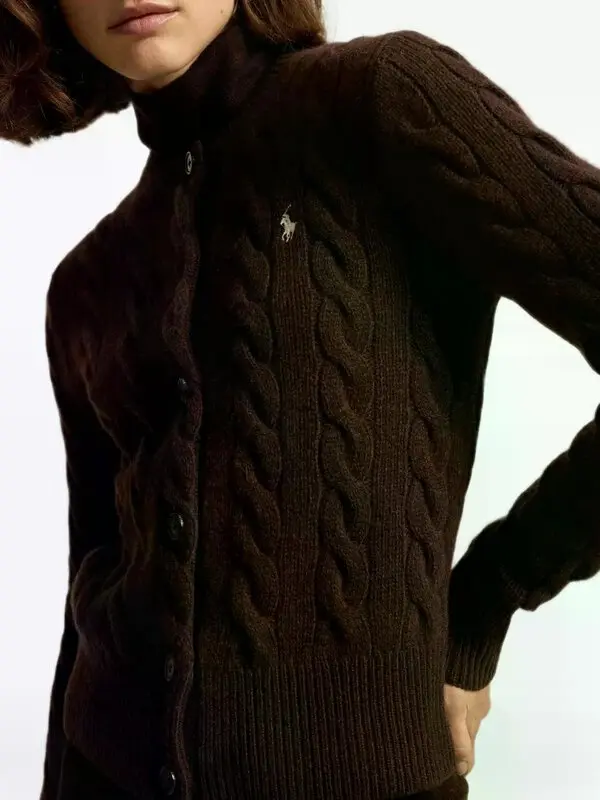 Polo Ralph Lauren Cable-knit Wool-cashmere Cardigan