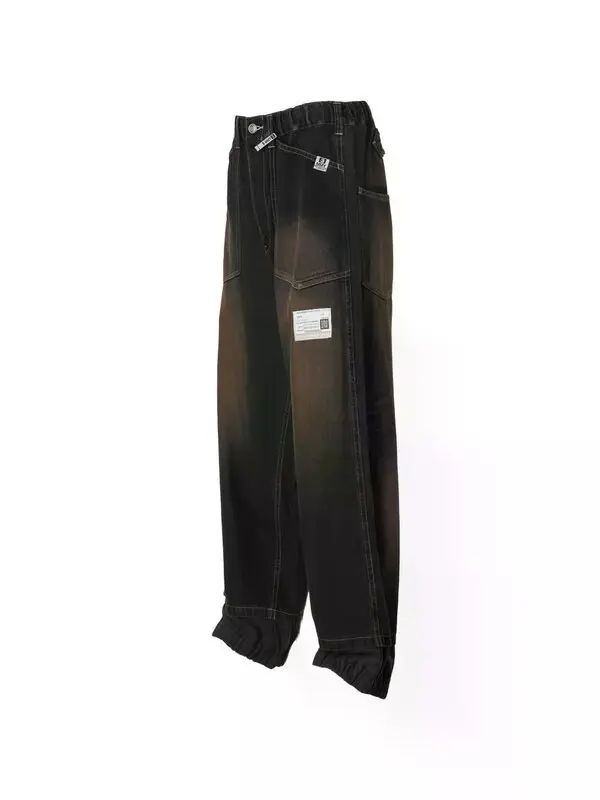 Mihara Yasuhiro Sweat Layered Wide-leg Denim Pants