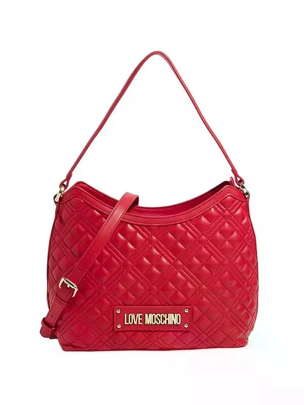 Moschino Quilted Heart-motif Shoulder Bag - Red