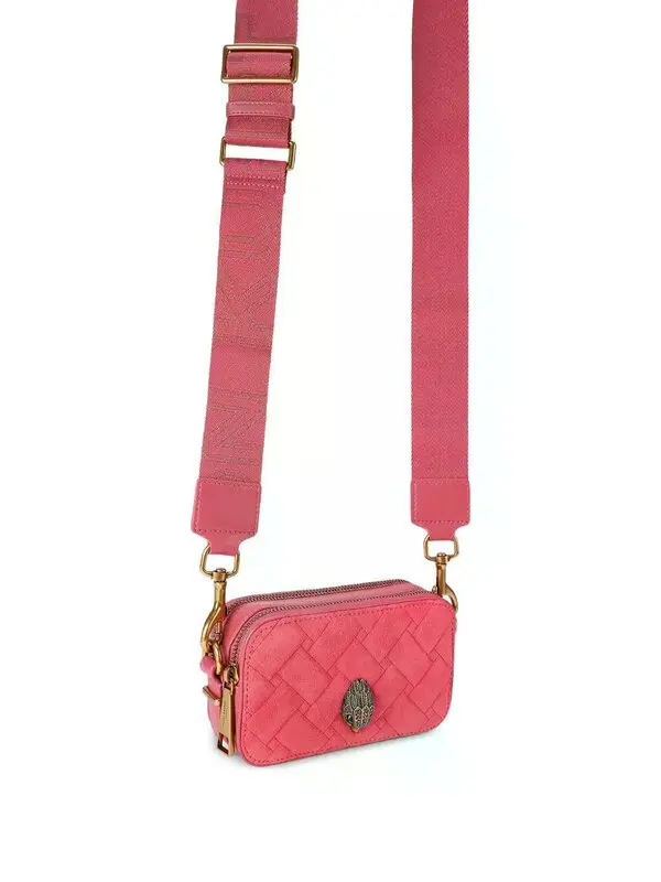 Kurt Geiger Eagle-plaque Woven Shoulder Bag - Pink