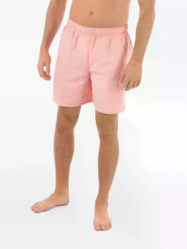 Nike Logo-embroidered Elasticated-waistband Swim Shorts - Pink