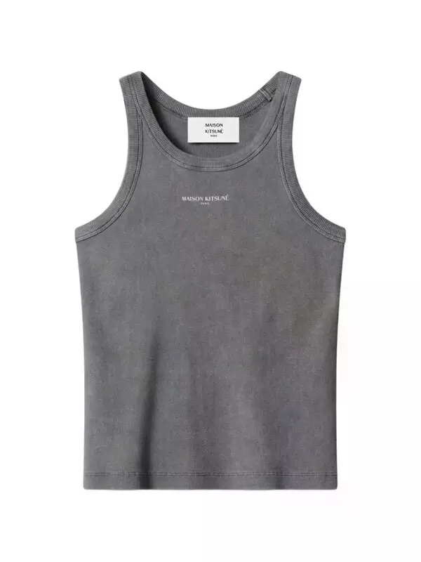 Maison Kitsuné Logo-print Ribbed Tank Top
