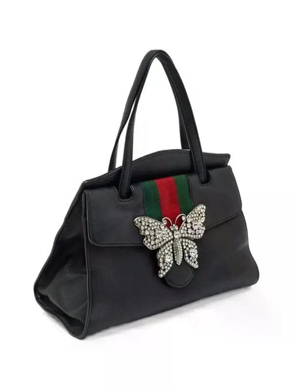 Gucci Medium Linea Totem Web Butterfly Tote Bag