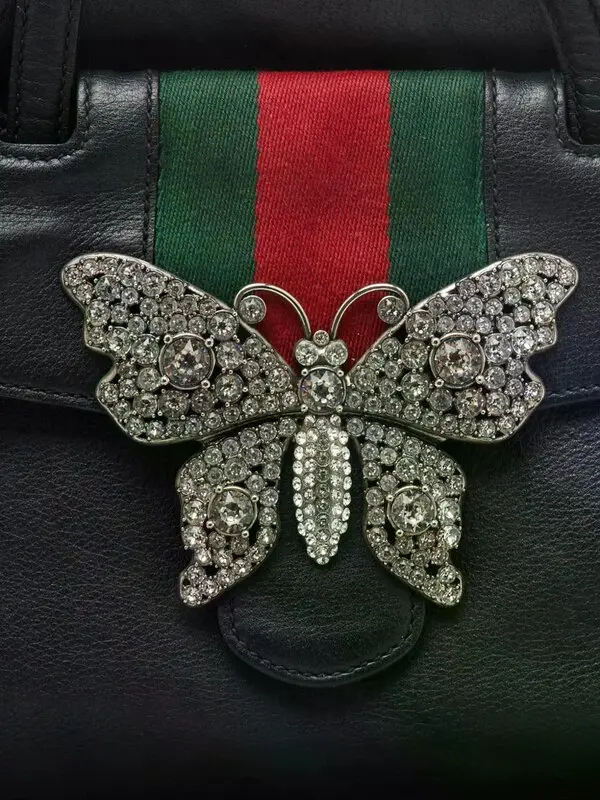 Gucci Medium Linea Totem Web Butterfly Tote Bag