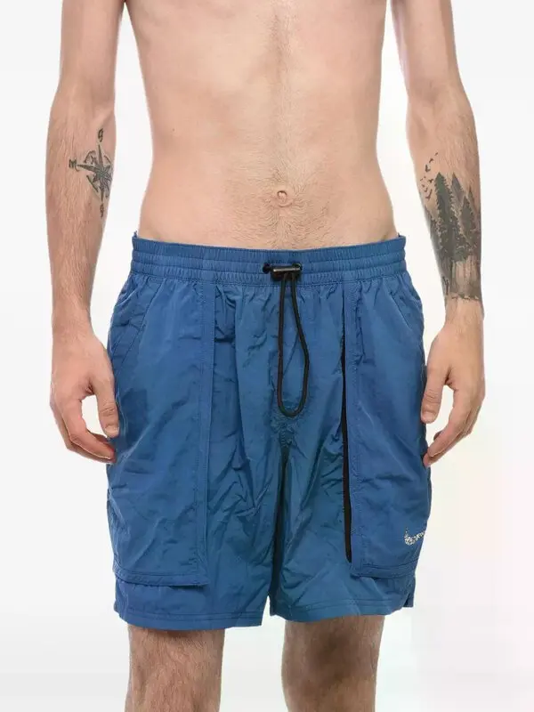 Nike Logo-print Ripstop Swim Trunks - Blue