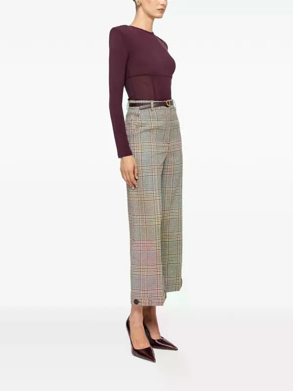 NISSA Tencel And Wool Blend Long Sleeve Top With Defined Shoulders