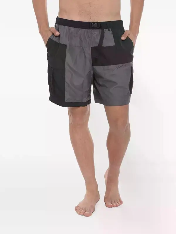 Nike Cargo-pocket Colour-block Swim Shorts - Grey
