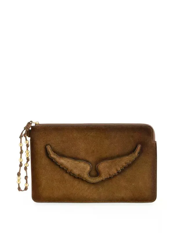 Zadig&Voltaire Angel Leather Clutch - Brown