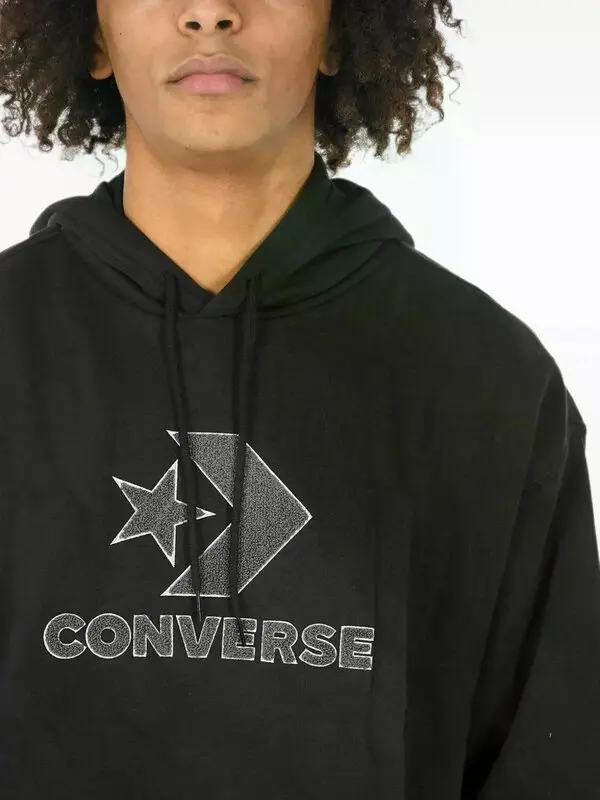 CONVERSE Logo-embroidered Loose-fit Hoodie