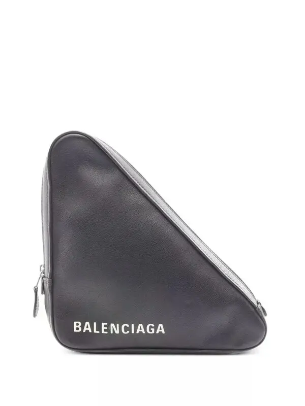 Balenciaga Triangle Clutch Bag - Black