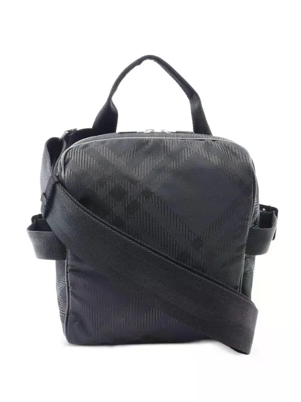 Burberry Check Jacquard Crossbody Bag - Black