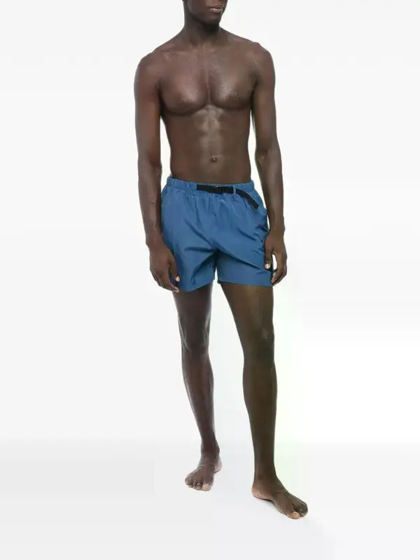 Nike Logo-print Belted Swim Shorts - Blue