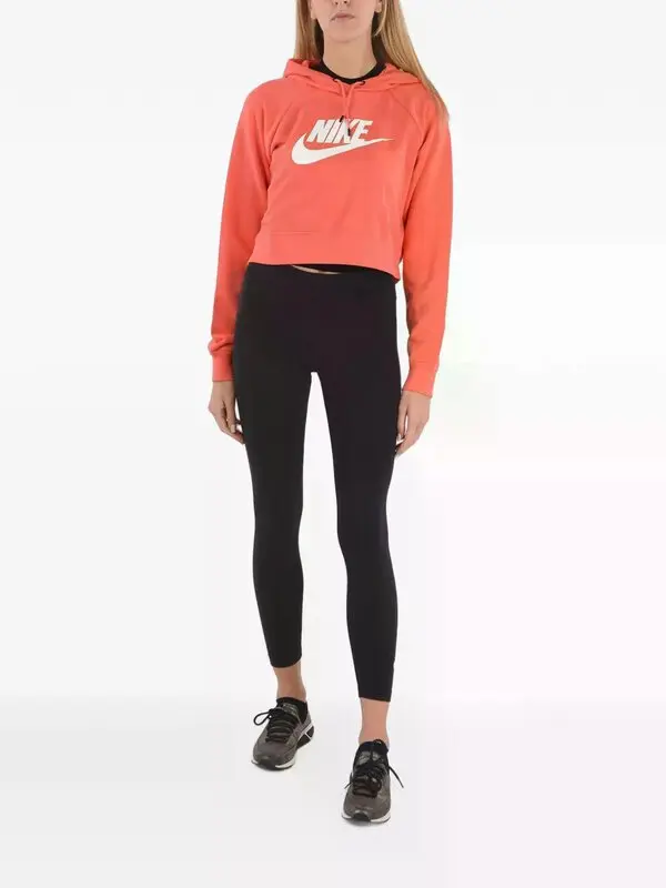 Nike Logo-print Cropped Hoodie