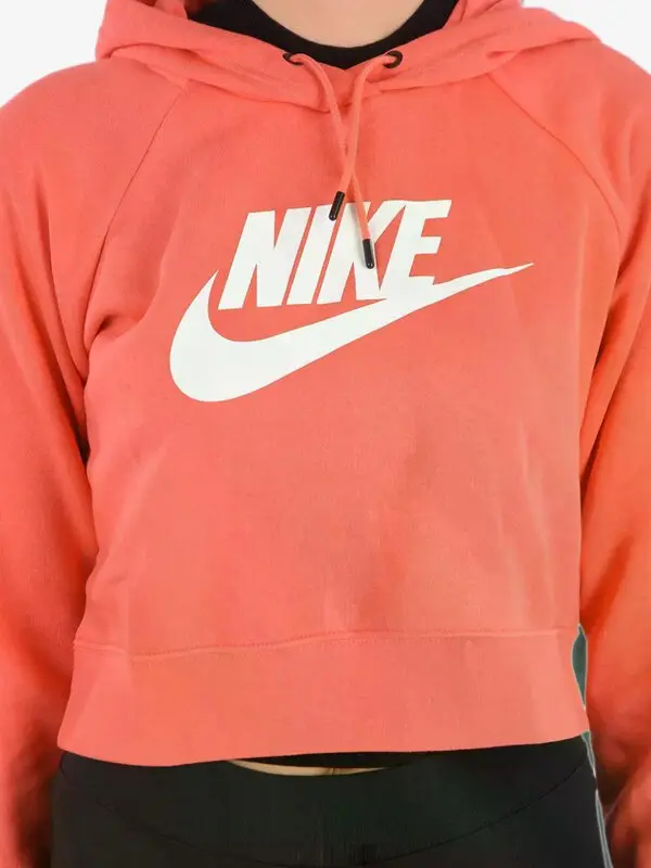 Nike Logo-print Cropped Hoodie