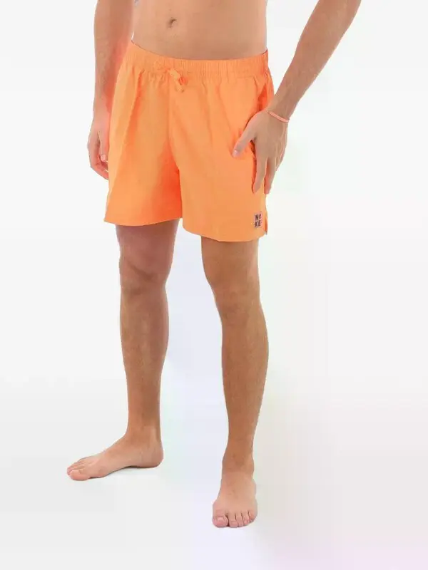 Nike Logo-patch Elasticated Swim Shorts - Orange