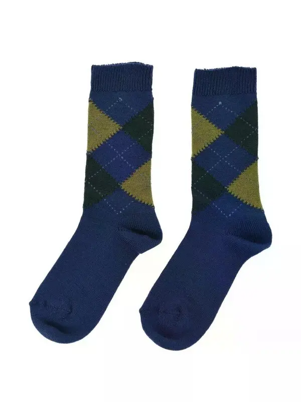 Maria La Rosa Argyle-intarsia Wool Socks