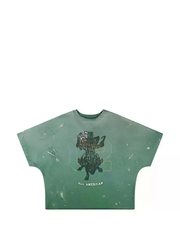 SECND SLF Graphic-print Paint-splatter T-shirt