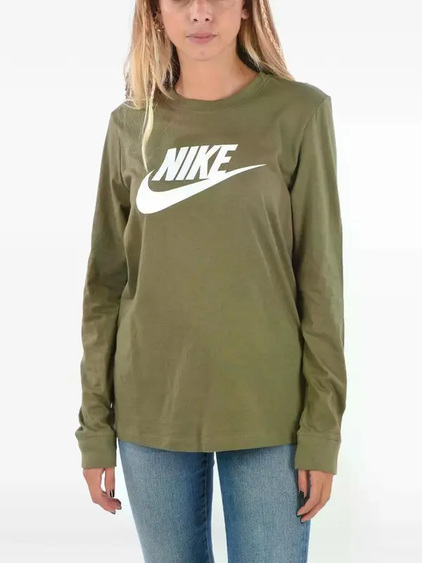 Nike Logo-print Long-sleeve T-shirt - Green
