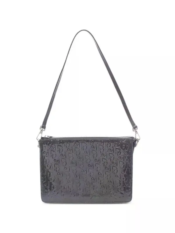 Dior Trotter Pattern Shoulder Bag - Grey