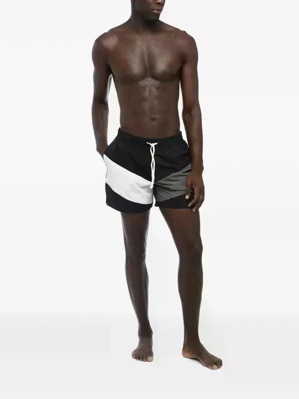 Nike Logo-print Colour-block Swim Shorts