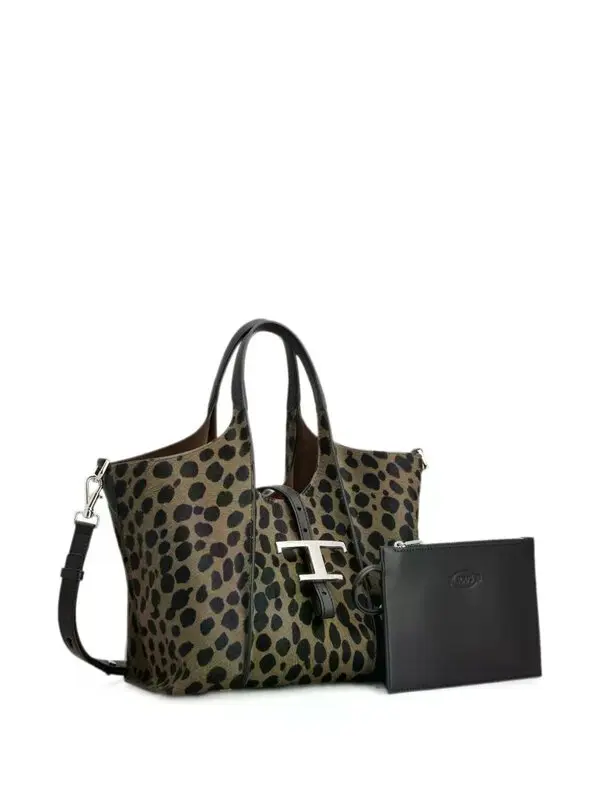 TOD'S Mini T Timeless Shopping Bag In Pony Effect Leather
