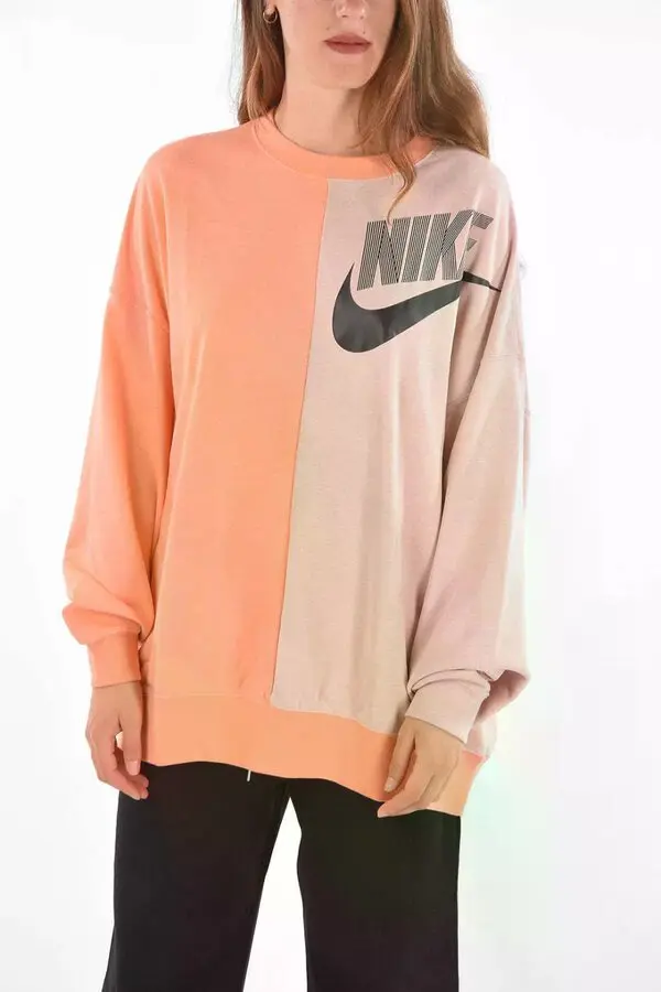 Nike Logo-print Oversized Sweater - Orange