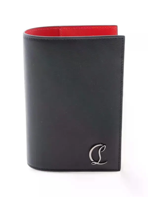 CHRISTIAN LOUBOUTIN Mooncrest Logo-plaque Leather Passaport Holder - Black