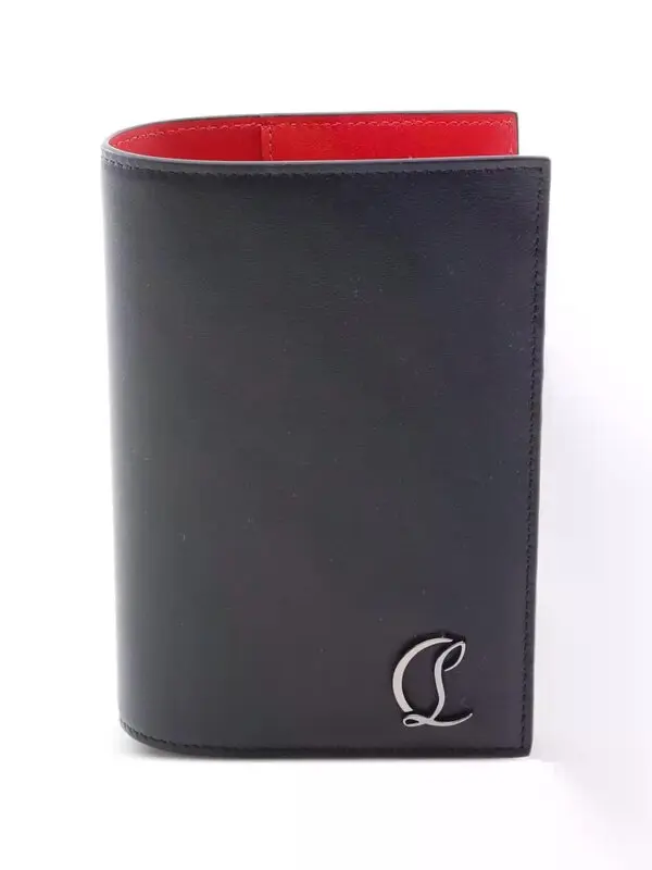 CHRISTIAN LOUBOUTIN Mooncrest Logo-plaque Leather Passaport Holder - Black