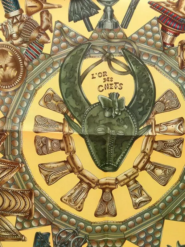 Hermès 2010s 90 Carré L'or Des Chefs Scarf