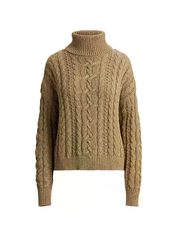 Ralph Lauren Cable-knit Turtleneck Sweater - Brown