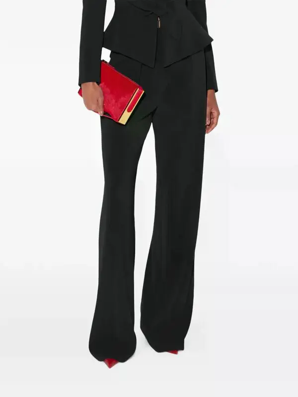 Elisabetta Franchi Belted Wide-leg Trousers - Black